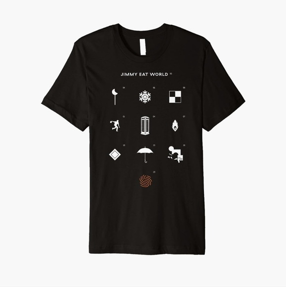 Jimmy Eat World | Tops | Jimmy Eat World Surviving Icons Tee Black ...